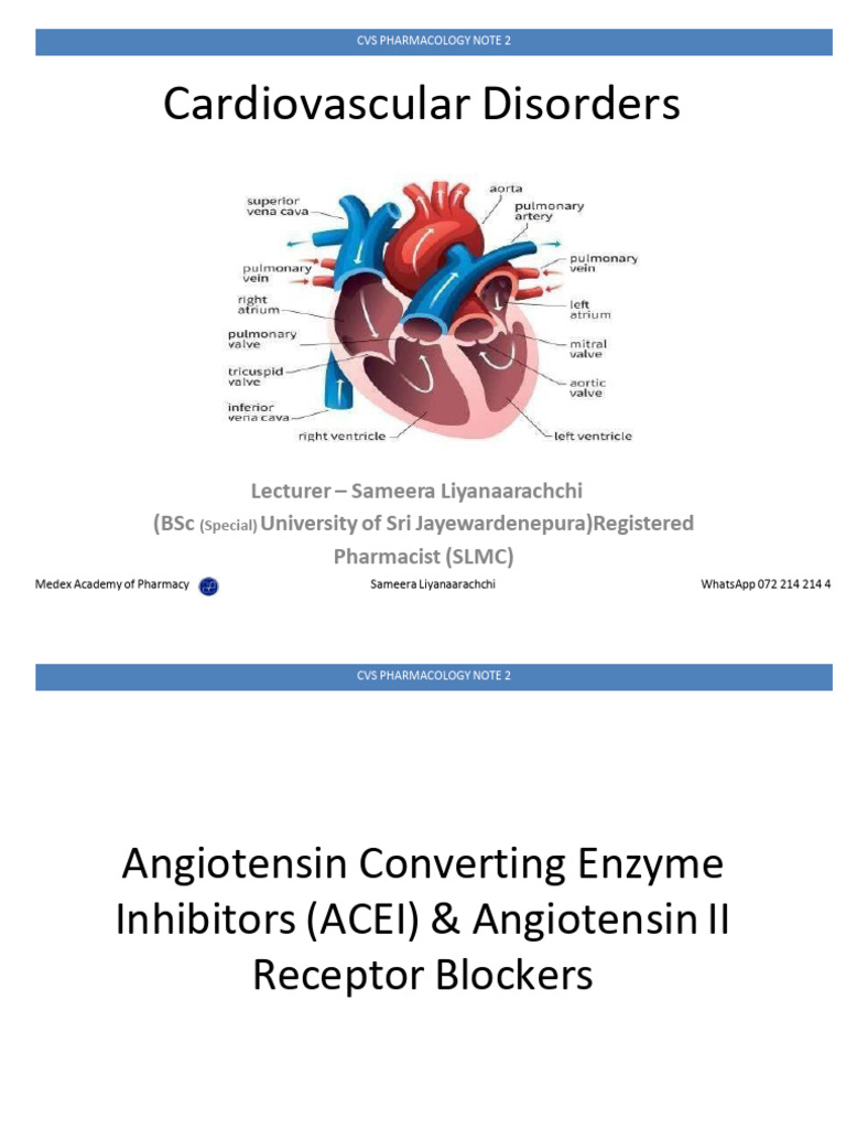 CVS Note 2 - ACE inhibitors-ARBs | PDF | Angiotensin | Hypertension