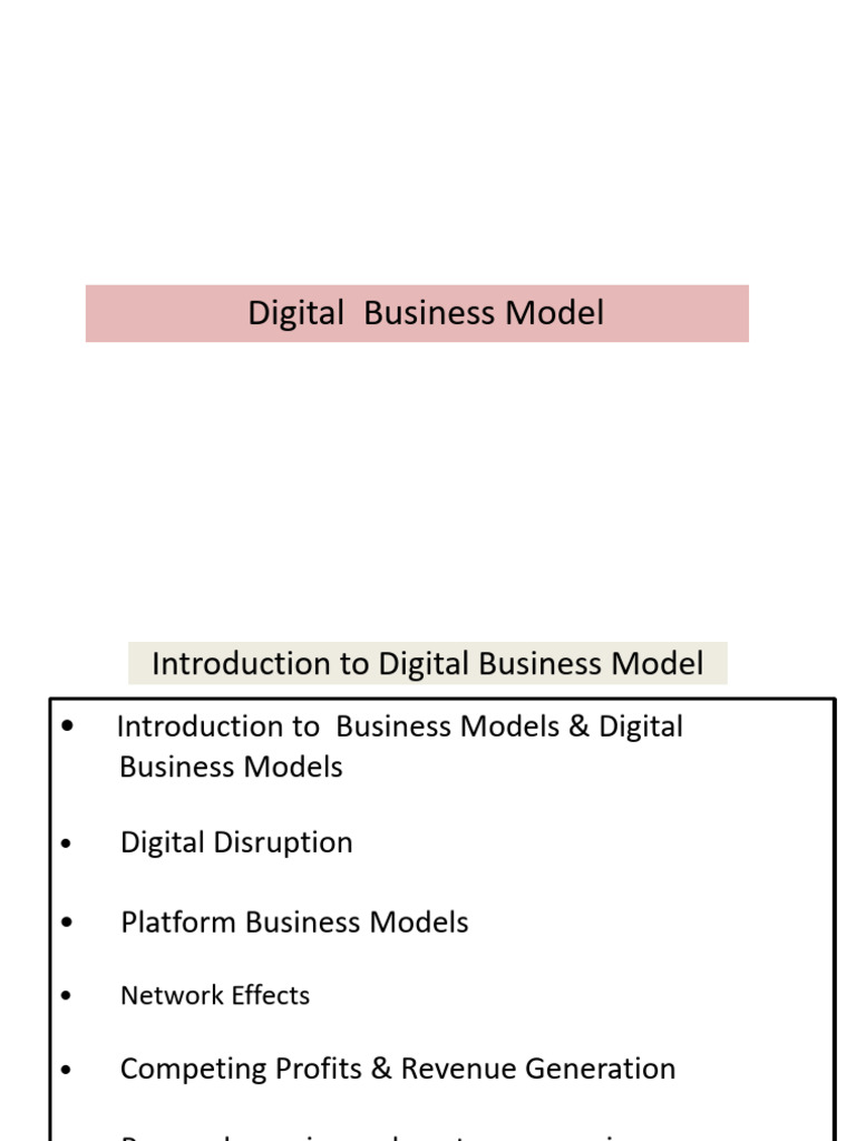 Session1 - Digital Business Model | PDF | Walmart | Business Model