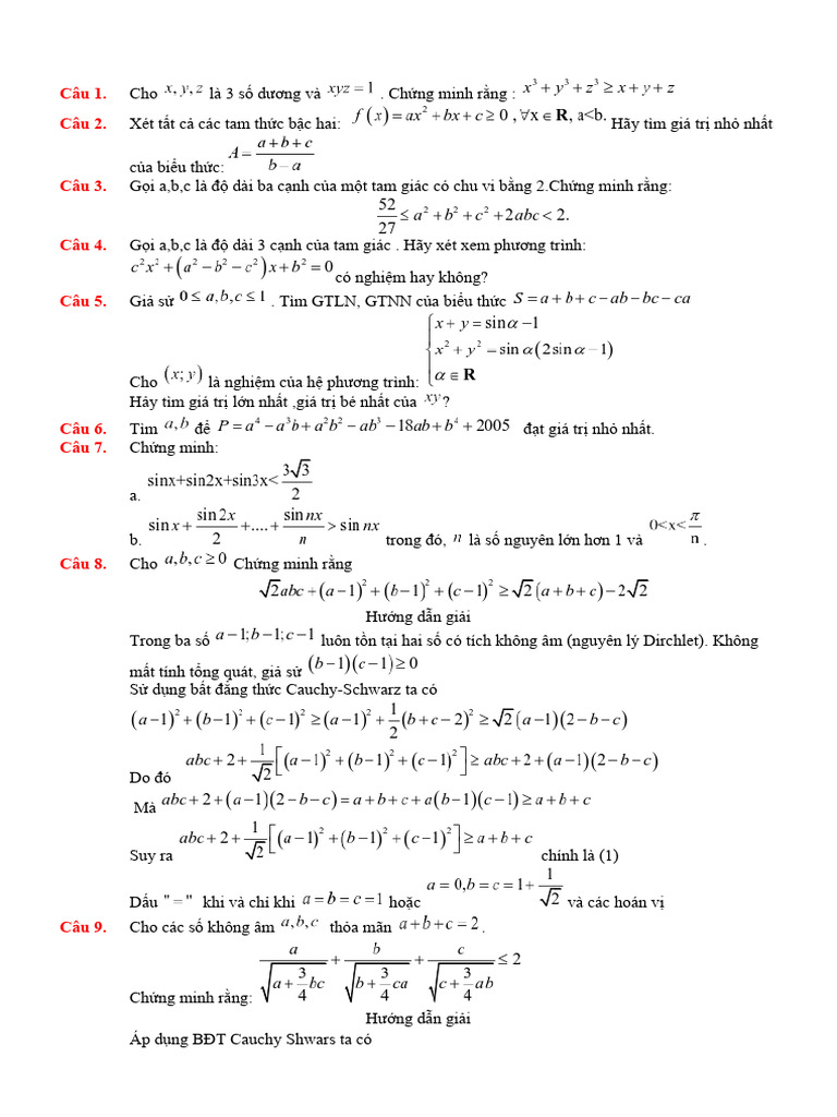 Câu 1. Câu 2 | PDF