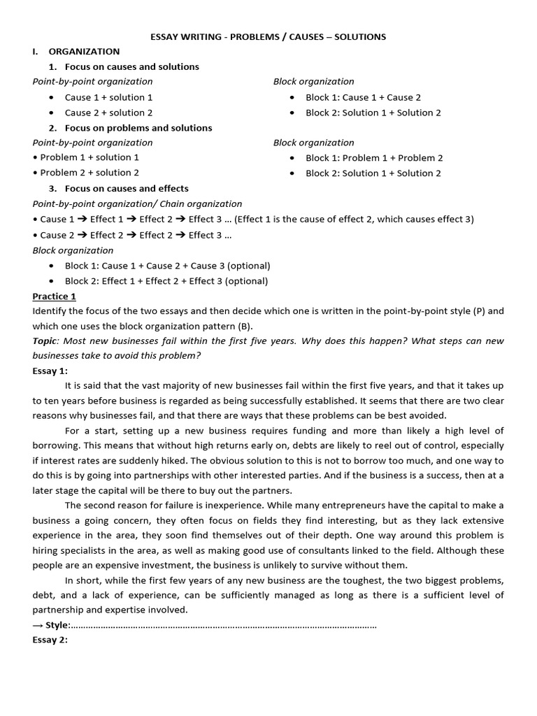 Task2 - Cause & Solution (Practice) | PDF | Employment | Air Pollution