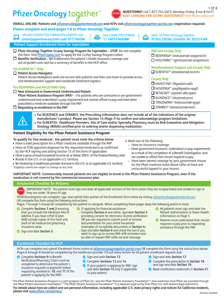 Pfizer Oncology Patient Assistance Guide | PDF | Medicare (United ...