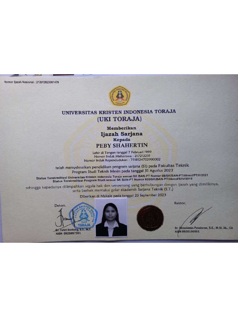 Ijazah & Transkip Nilai | PDF