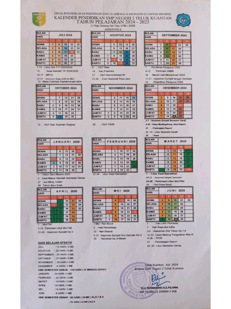 Kalender Pendidikan | PDF