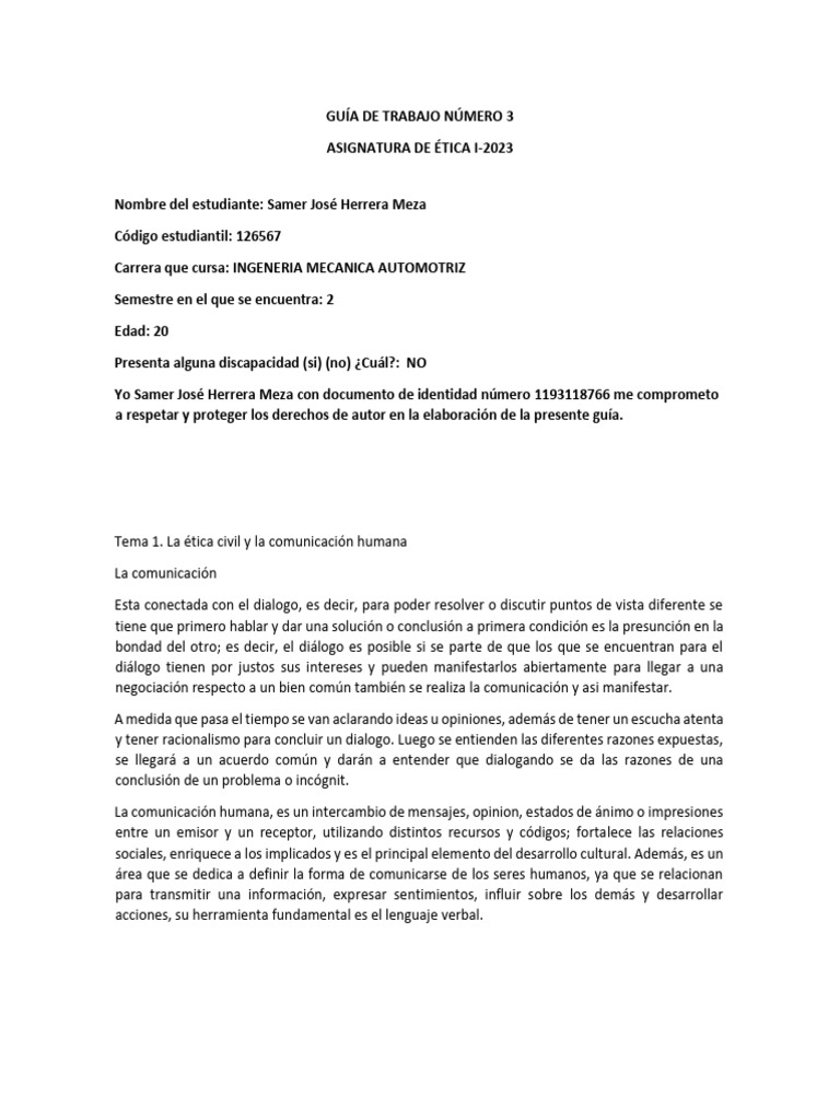 Ética y Comunicación Humana en 2023 | PDF | Comunicación | Comunicación ...