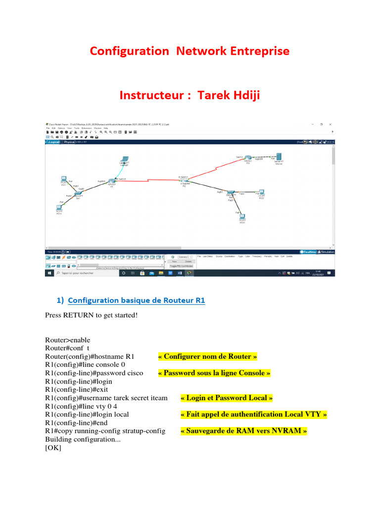 config TP CCNA_IPV4 et IPV6 et VLAN et STP.docx | PDF | I Pv6 | Network ...