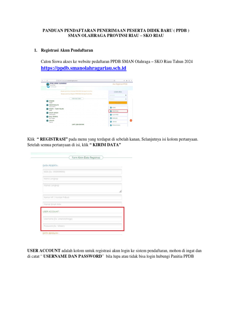 PANDUAN PPDB SMAN Olahraga - SKO Riau Tahun 2024-1 | PDF | Bisnis