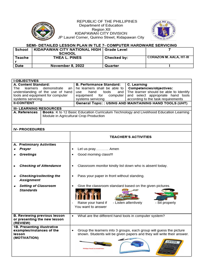 LP-TLE-7-2Q-computer Servce System | PDF | Tools | Learning