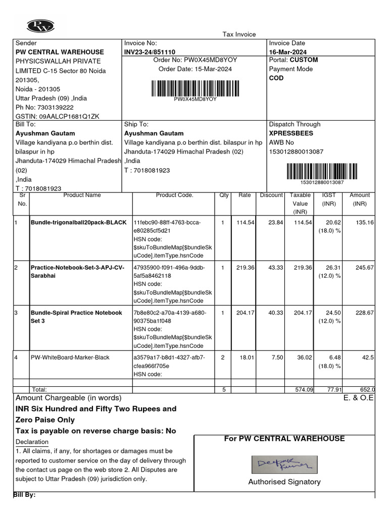 Invoice 2 | PDF | Public Finance | Economies