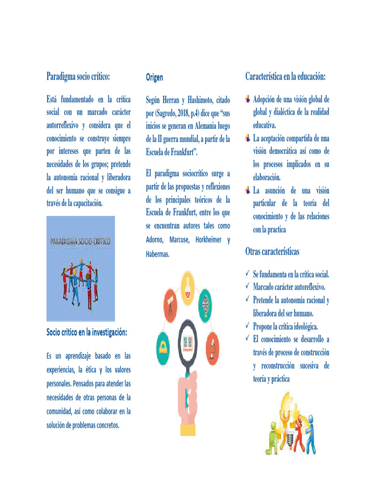 Fundamentos del Paradigma Sociocrítico | PDF | Conocimiento | Paradigma