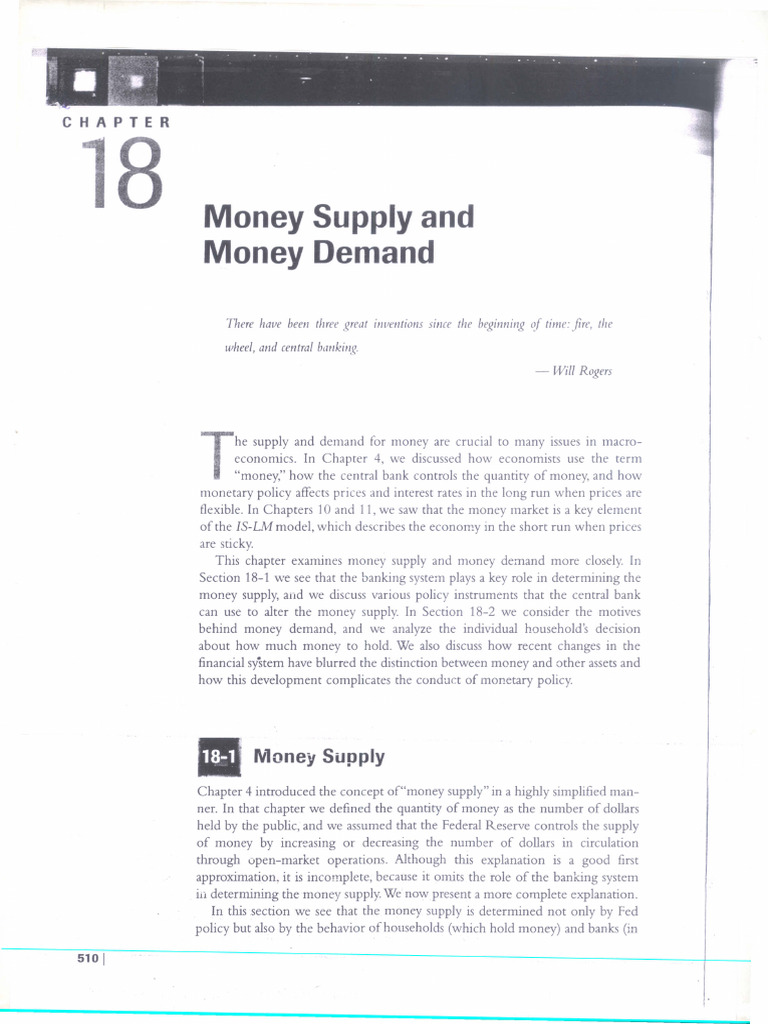 Credit Creation, Money Multiplier, Portfolio and Transactionary Theory ...