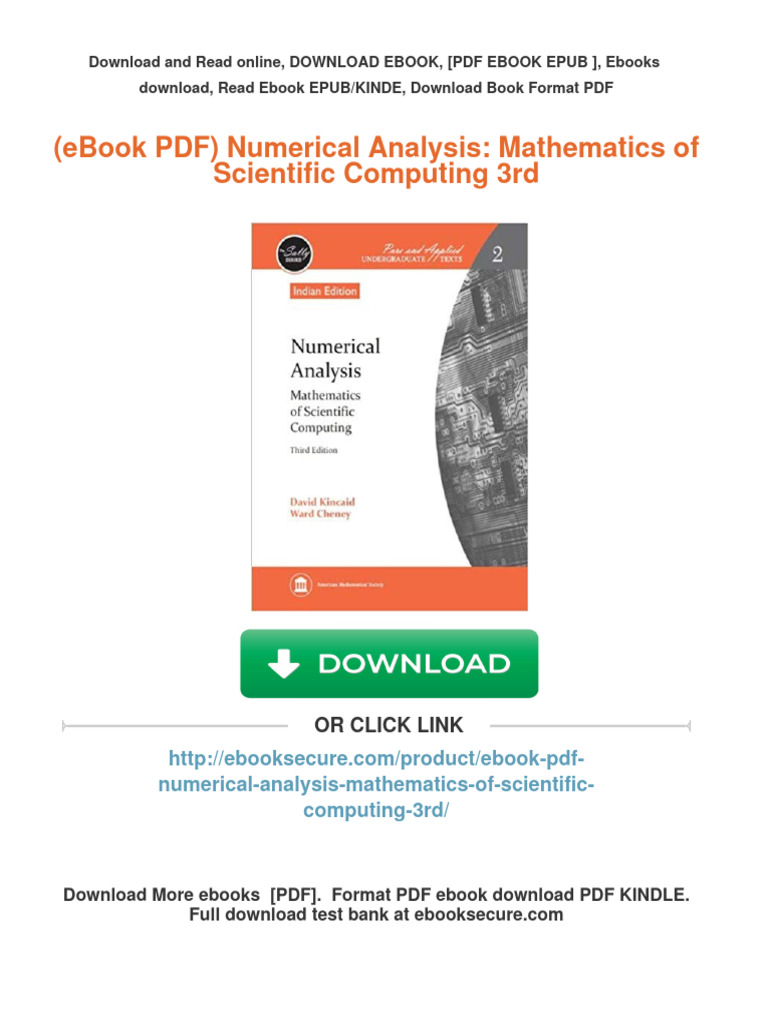 (Ebook PDF) Numerical Analysis: Mathematics of Scientific Computing 3Rd | PDF