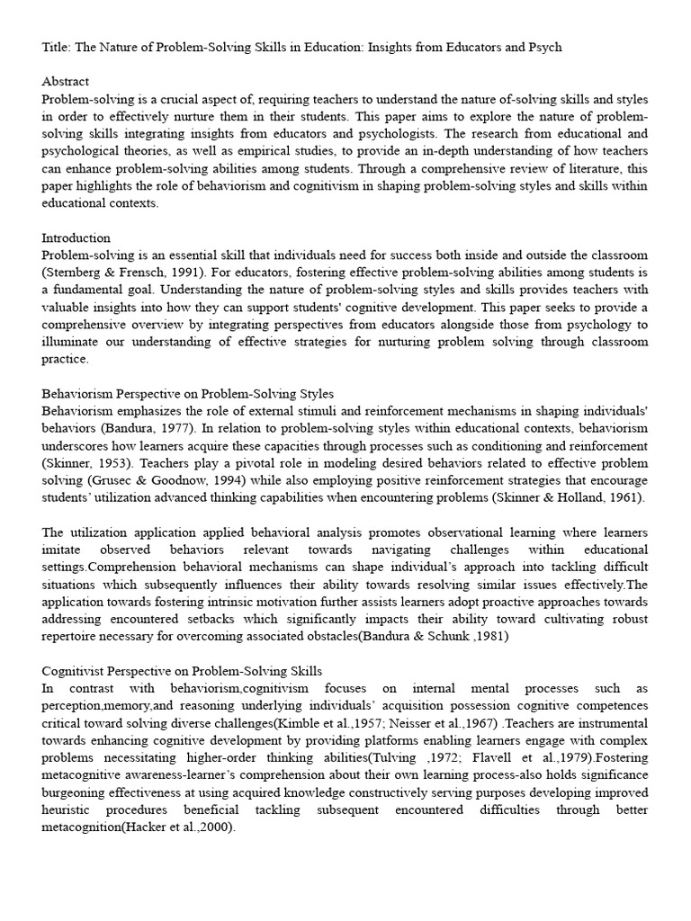 PS Draft | PDF | Behaviorism | Learning