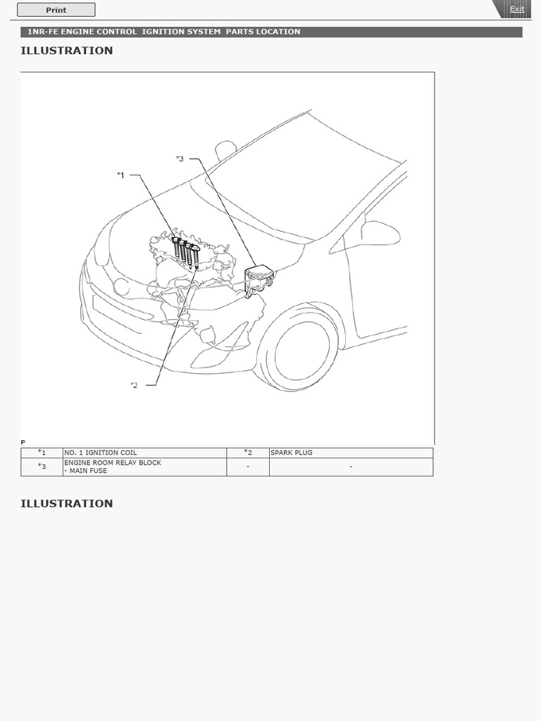 1nr-Fe Engine Control Ignition System Parts Location | PDF | Ignition ...