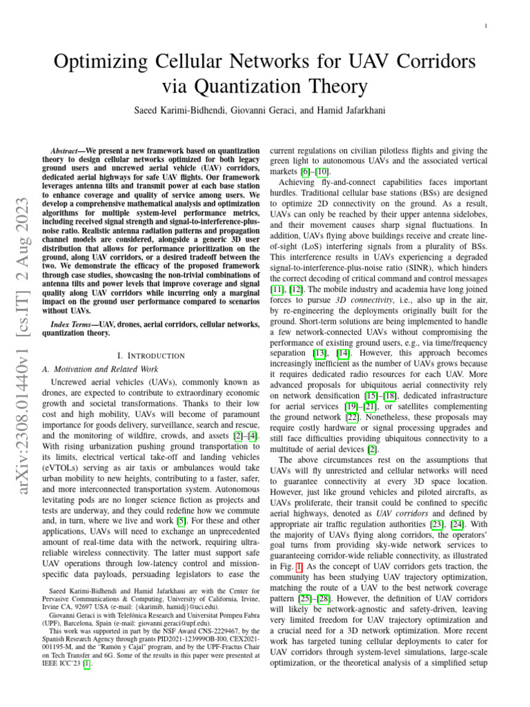 Optimizing Cellular Networks For UAV Corridors | PDF | Unmanned Aerial ... Optimizing Cellular Networks For UAV Corridors | PDF | Unmanned Aerial ...