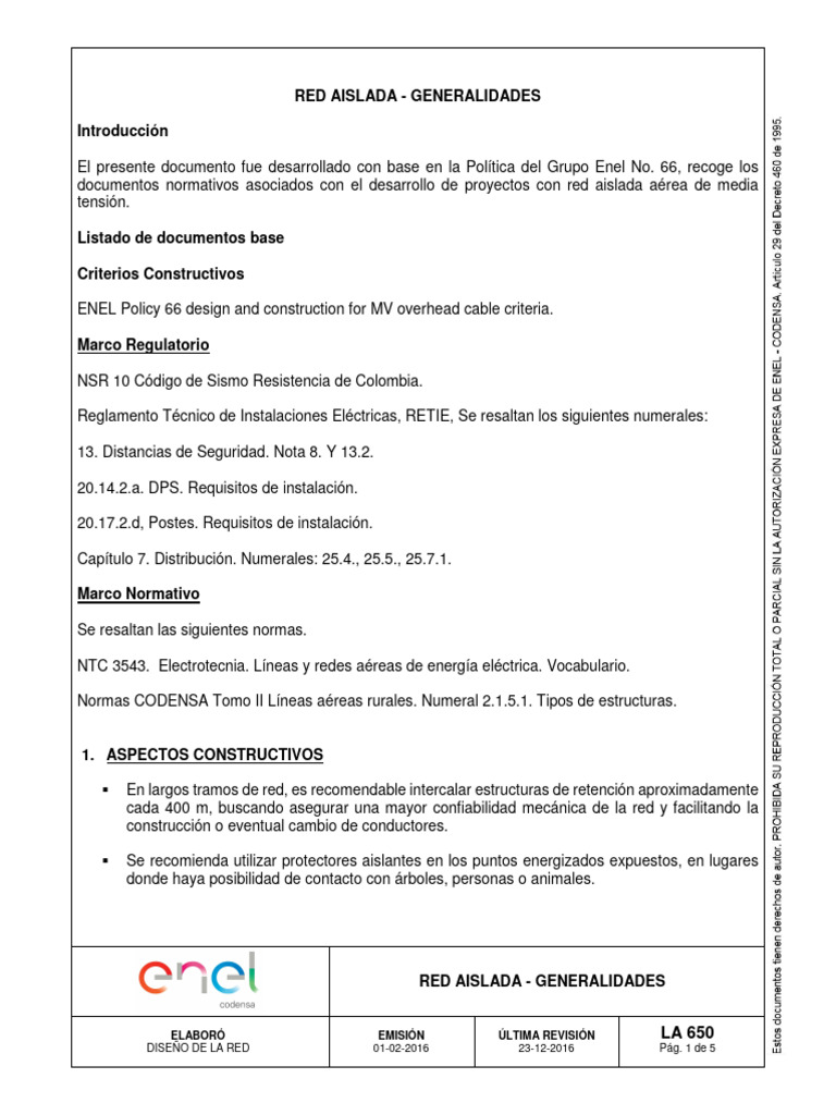 La 650 Red Aislada - Generalidades | PDF | Componentes eléctricos ...