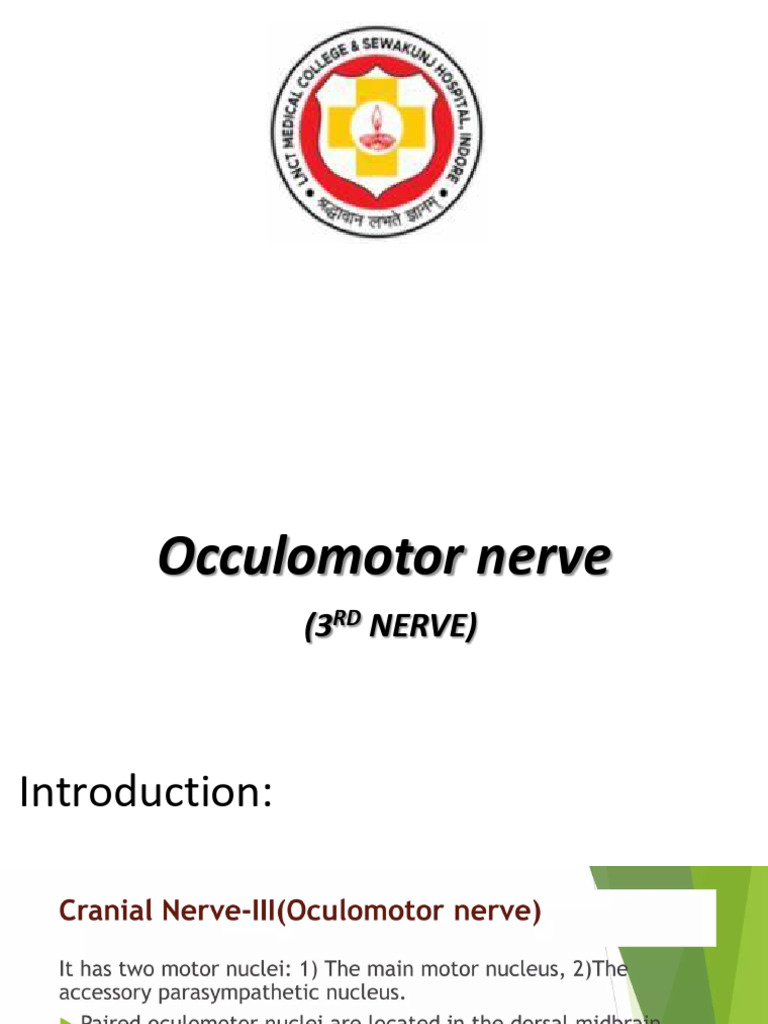 Occulomotor, Trochlear, Abducens Nerves Guide | PDF | Science & Mathematics