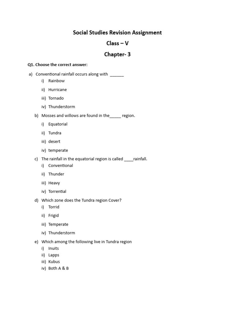 Revision Assignment SST Ch-3 | PDF