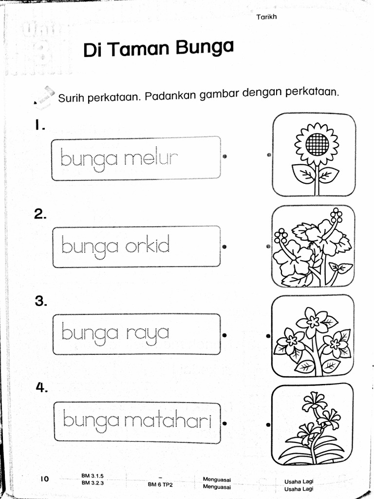 Latihan Unit 3 Di Taman Bunga | PDF