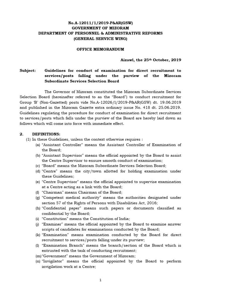 MSSSB Guidelines | PDF | Finance & Money Management