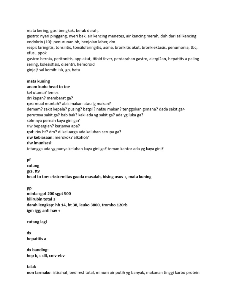 Catatan Contoh Kasus Osce | PDF | Kesehatan Holistik | Gaya Hidup