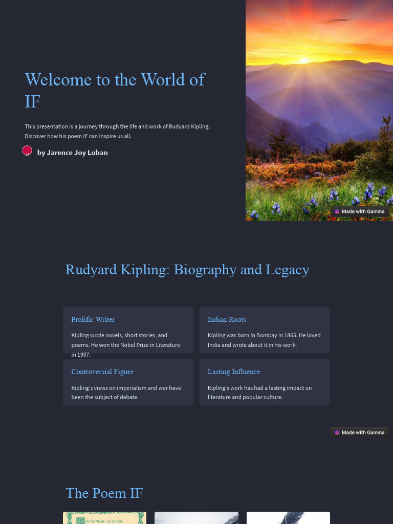 Welcome To The World of IF | PDF | Rudyard Kipling | Courage