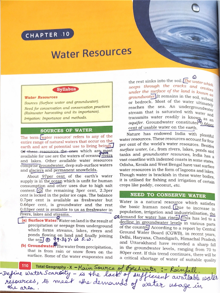 Chap 10 - Water Resources Scanned 2 | PDF
