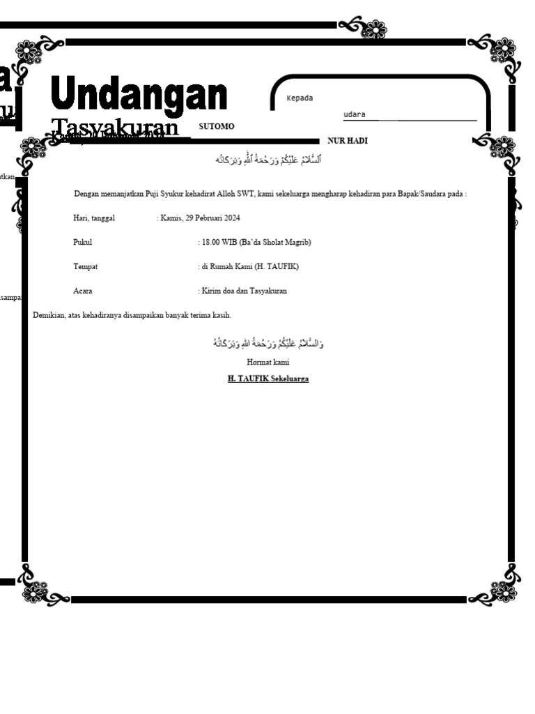 UNDANGAN SIAP PRINT | PDF
