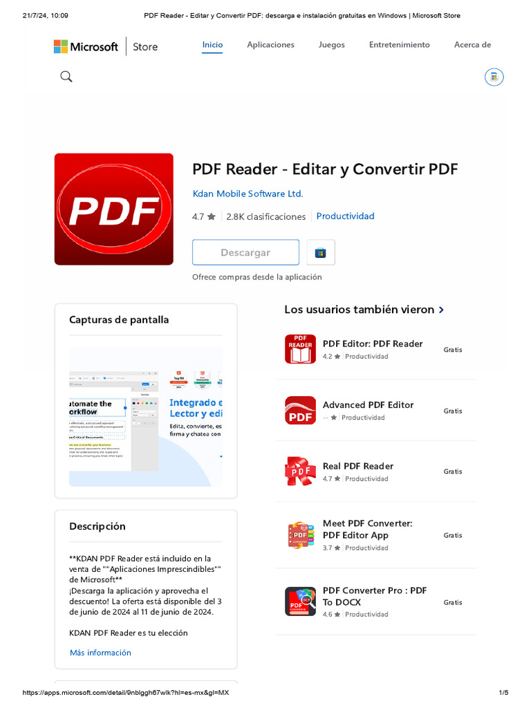 PDF Reader - Editar y Convertir PDF - Descarga e Instalación Gratuitas ...