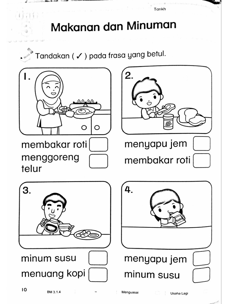 Latihan Unit 3 Makanan Dan Minuman | PDF