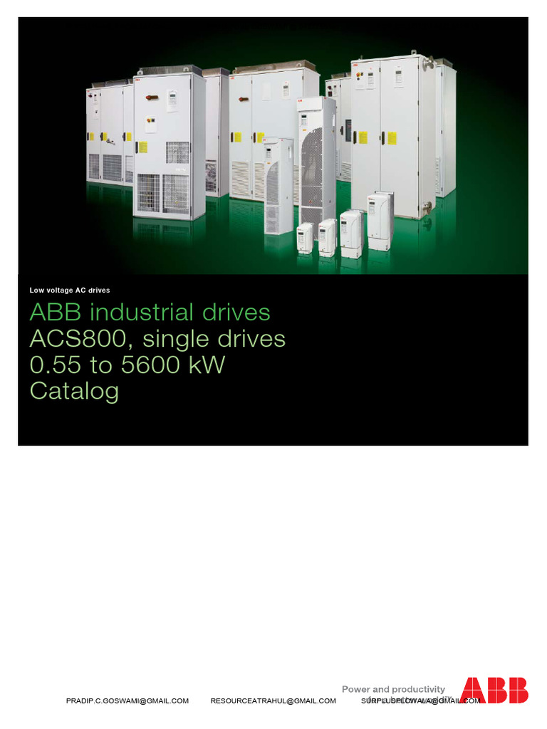 Abb Acs 800 Catalog 5600kw | PDF | Relay | Electrical Engineering