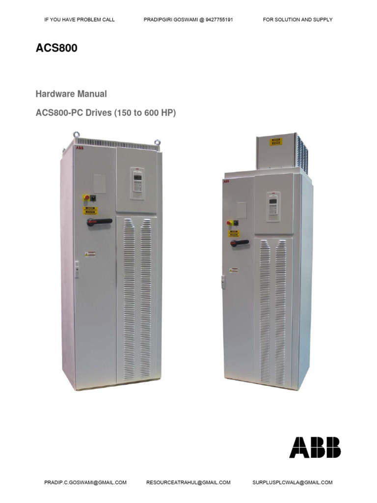 ACS800 Hardware Manual Overview | PDF | Power Inverter | Electrical Wiring