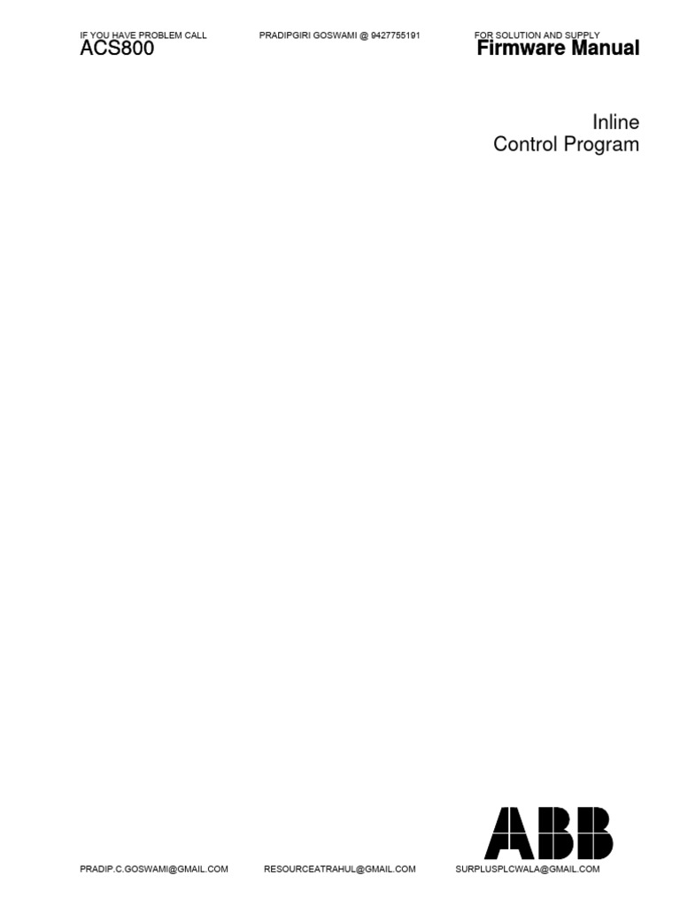 ABB ACS 800 Firmware Manual - Inline Rev C | PDF | Parameter (Computer Programming) | Electricity