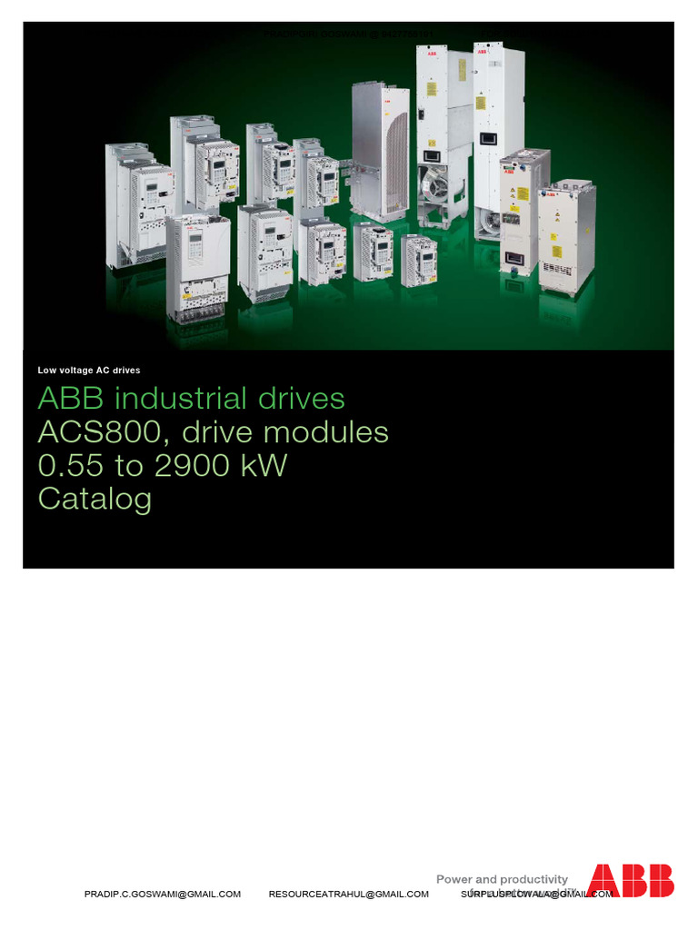 ABB ACS800 Industrial Drive Modules Catalog | PDF | Power Inverter ...