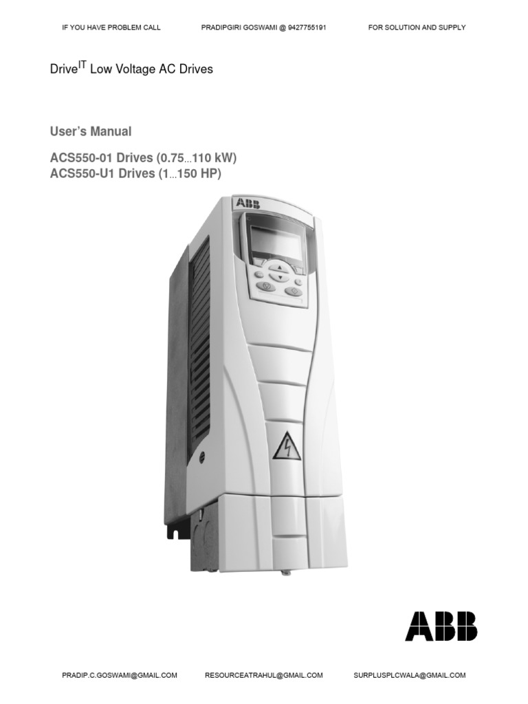 Abb Acs 550-01 Drives 0.75 110 KW - X1-Reve User Manual | PDF | Screw ...