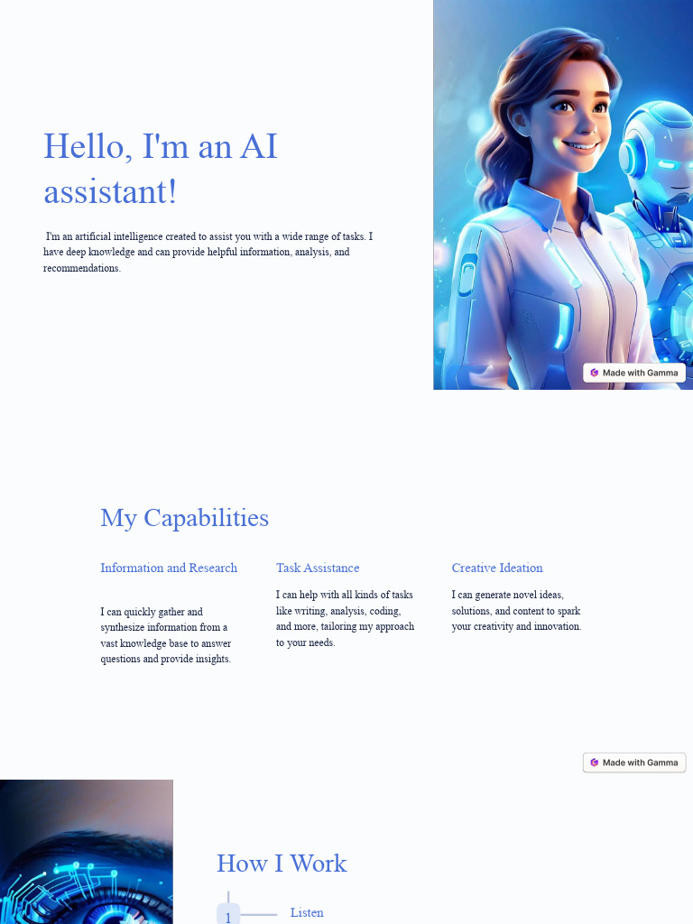 Hello Im An AI Assistant | PDF | Artificial Intelligence | Intelligence (AI) & Semantics