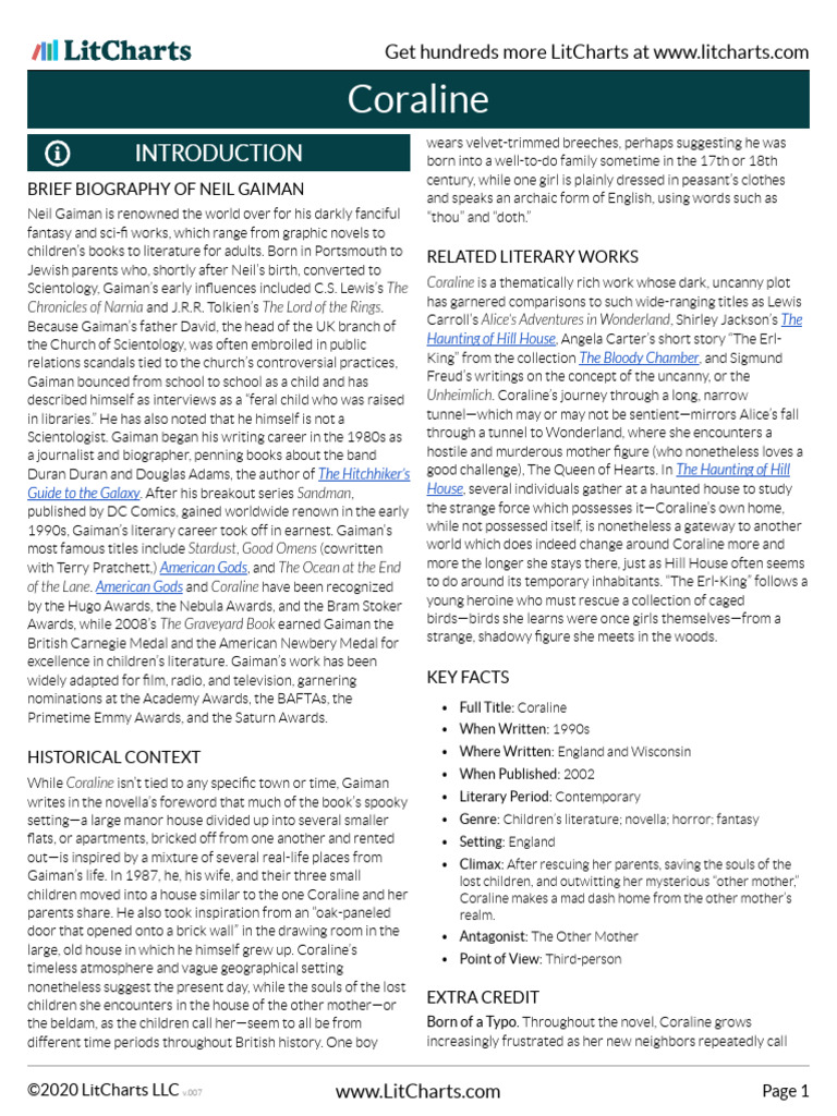 Coraline LitChart | PDF