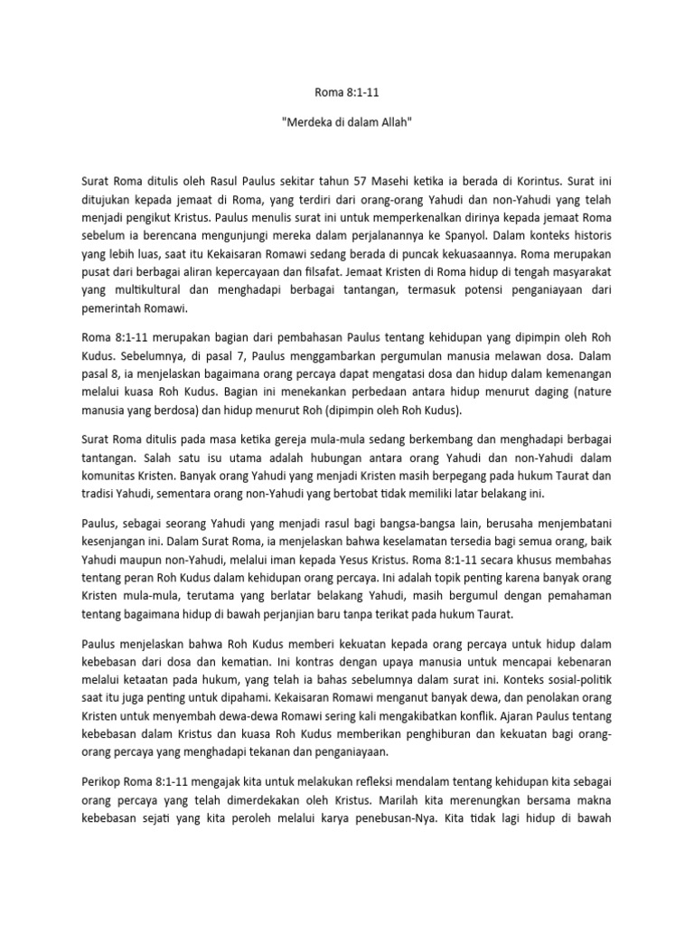 Roma 8 - 1-11 | PDF