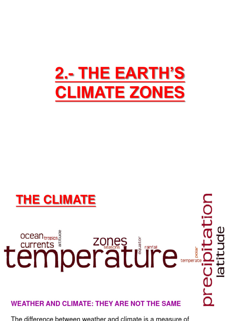 The Earth's Climate Zones | PDF | Tropics | Rainforest