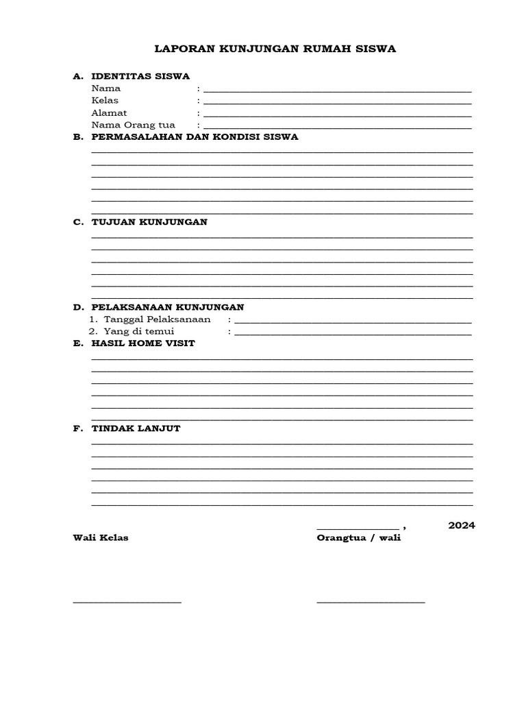 Lembar Home Visit | PDF