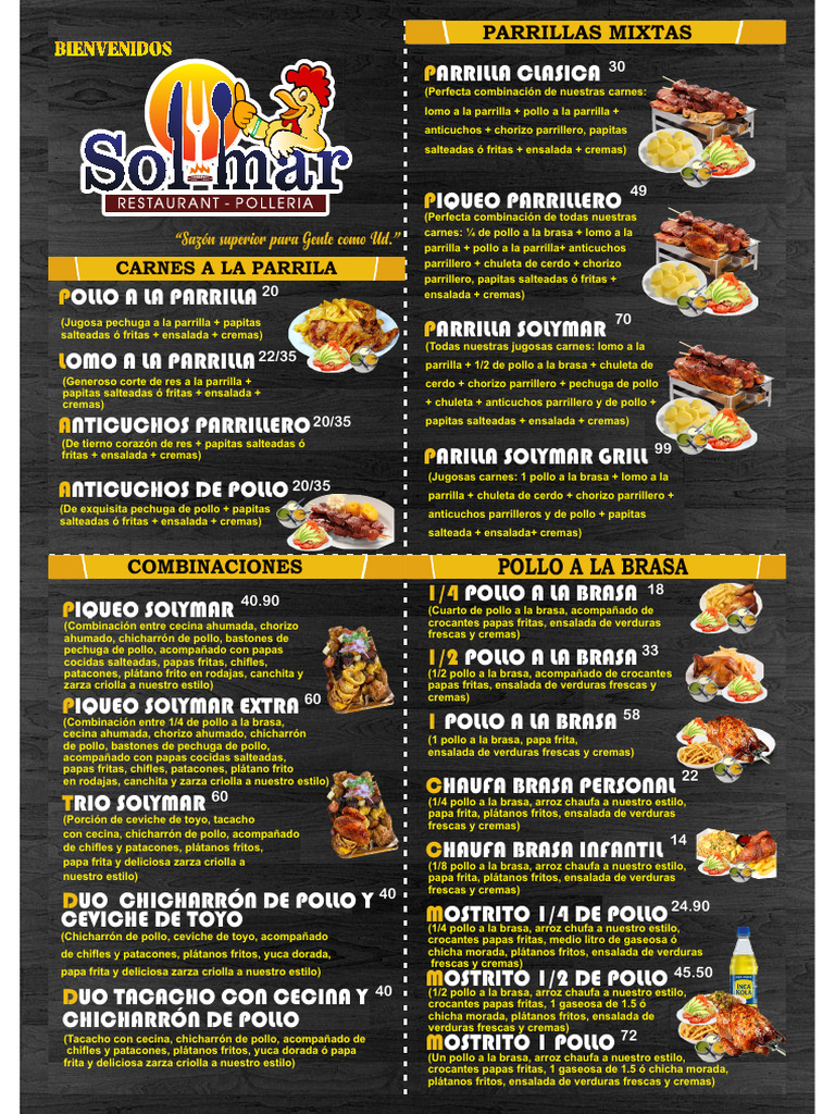 Sol y Mar | PDF | Platos con carne | Cocina norteamericana