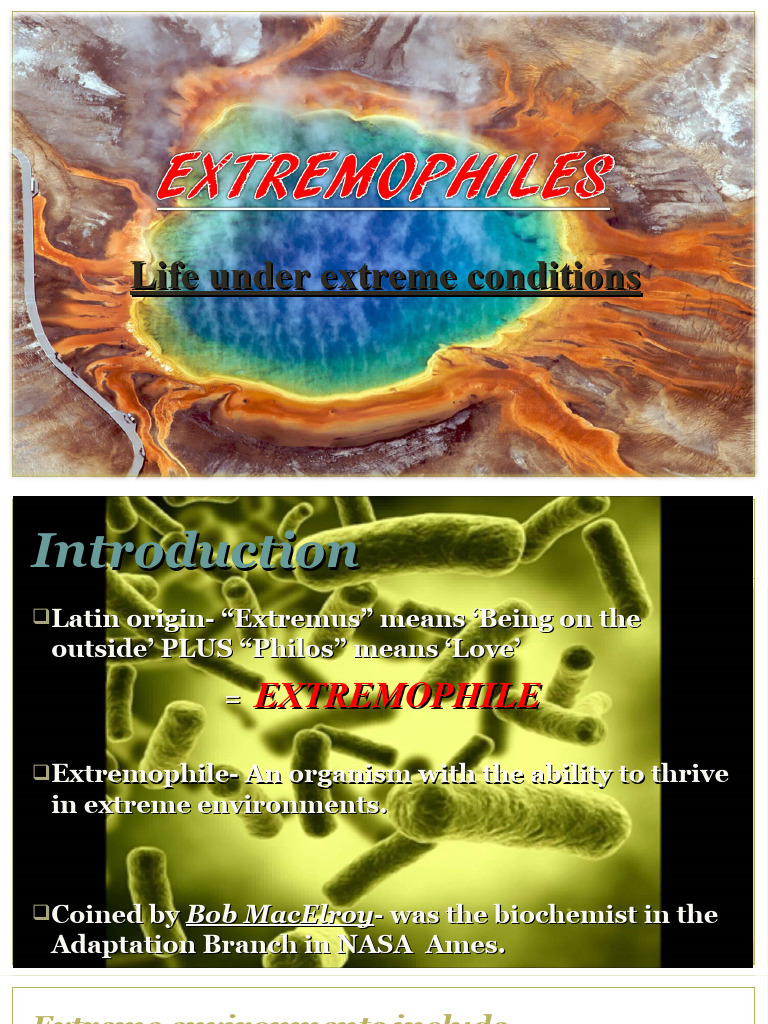 Extremophiles: Life in Harsh Environments | PDF | Hydrothermal Vent | Biology