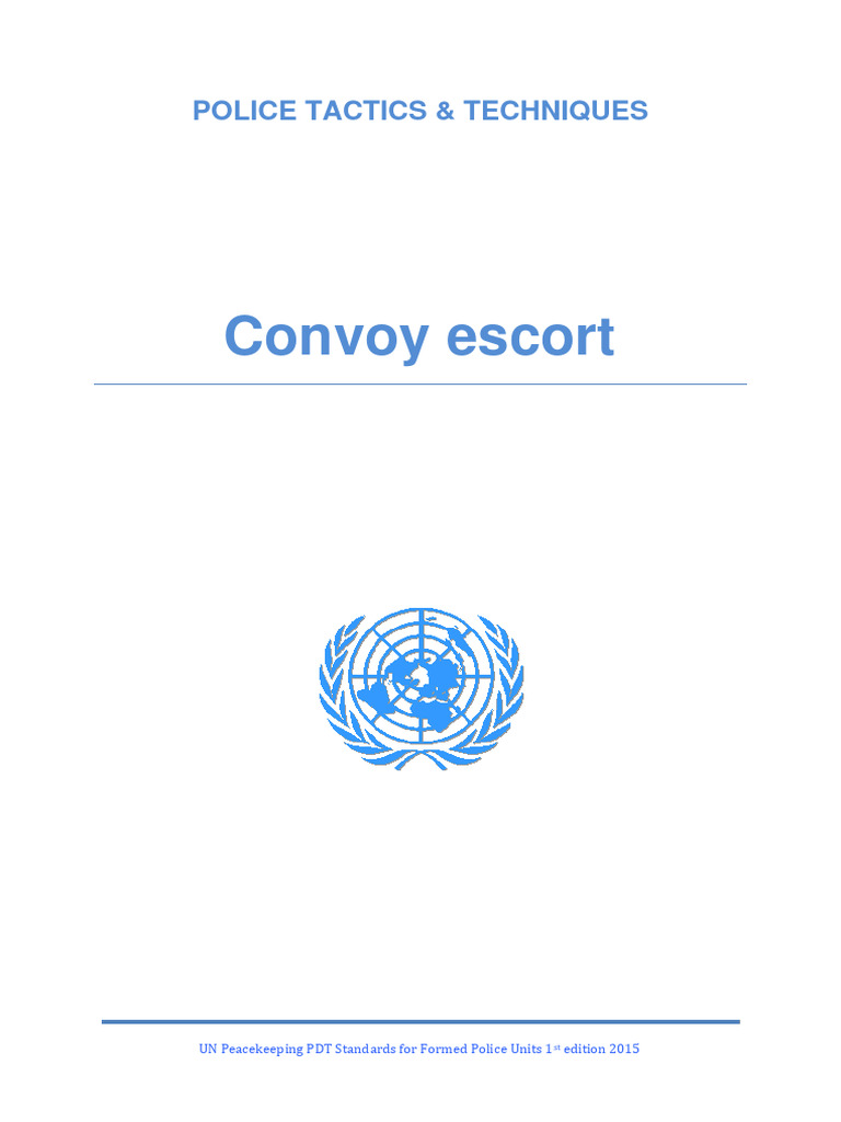 UN025-026 Convoy Escort | PDF | Convoy | Peacekeeping