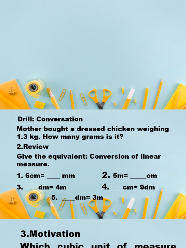 MATHEMATICS 5 PPT Q4 - Lesson 89 - Basic Conversion Unit, Converting ...