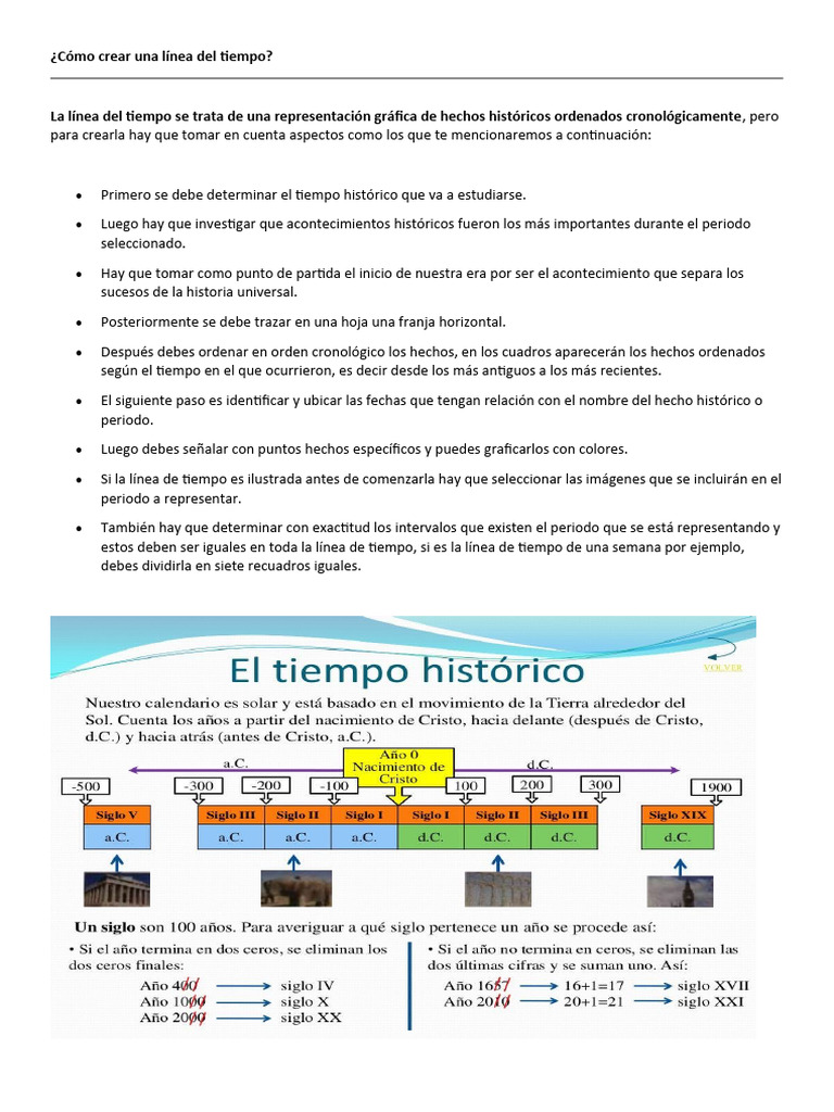 Cómo Crear Una Línea Del Tiempo | PDF