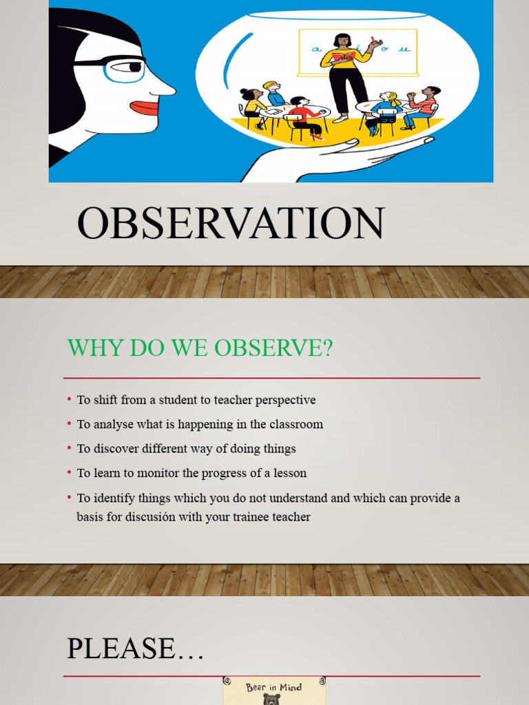 Observation - Planning May 2024 | PDF | Learning | Teachers