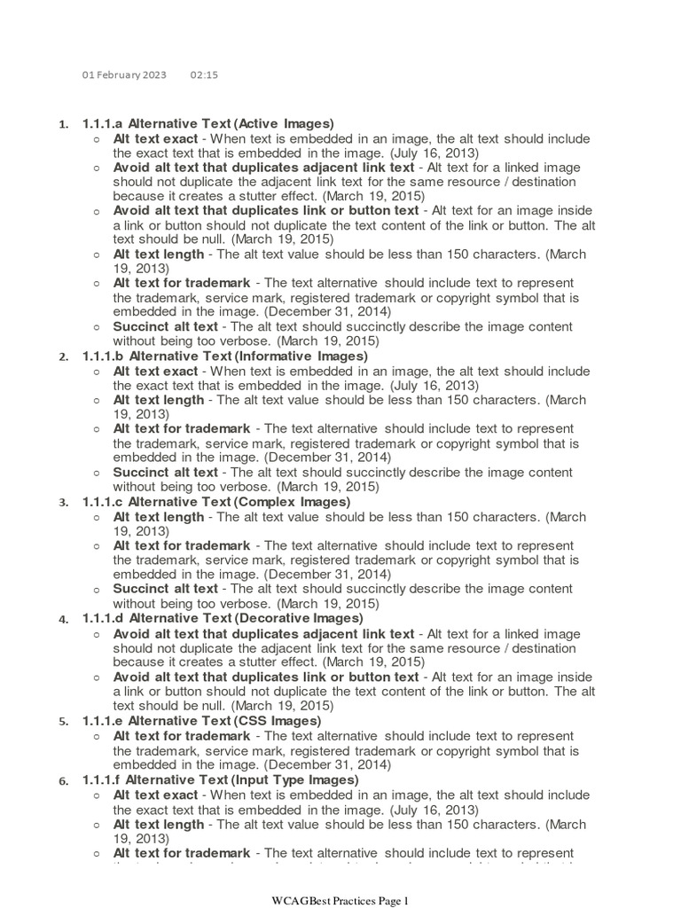 Wcag Best Practices Pdf Html Icon Computing