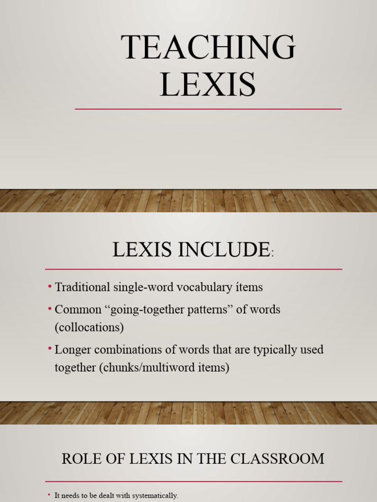 Teaching Lexis | PDF