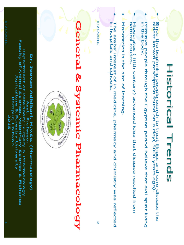 Pharmaco Slides 1 1 2 | PDF | Ion | Diffusion