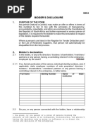 SBD 8: Bidder's Past Practices Declaration | PDF | Government | Business
