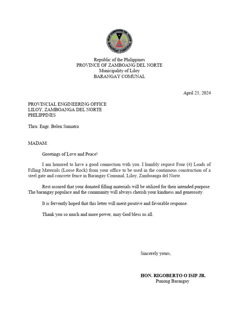 Letter Request | PDF